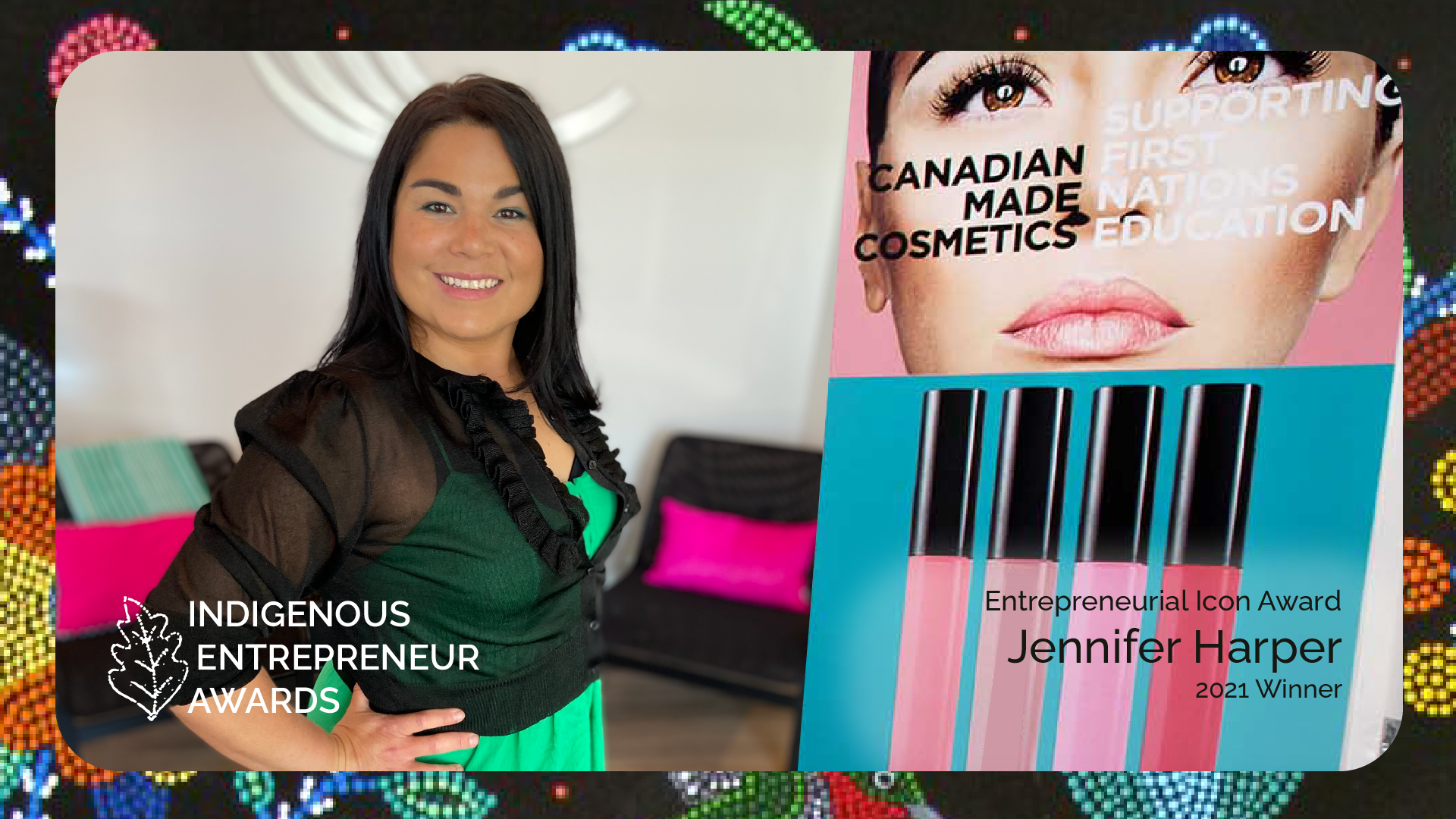 Jennifer Harper wins the Entrepreneur Icon Award - Pow Wow Pitch