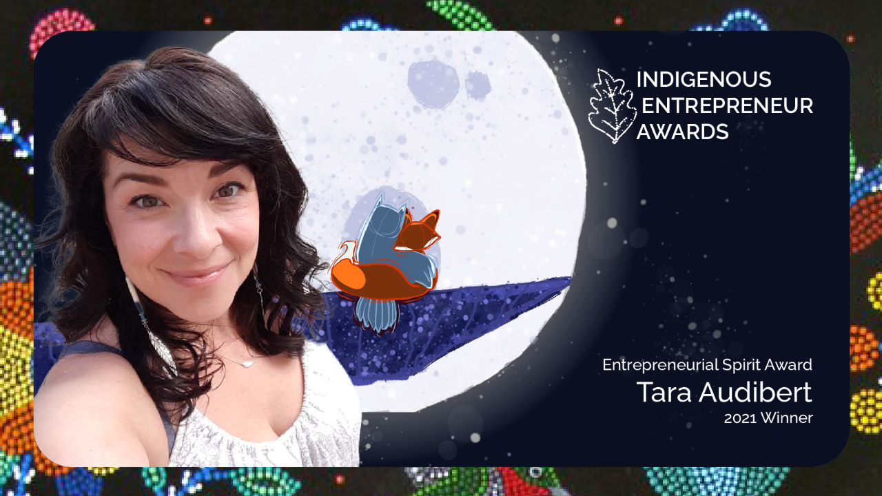 Tara Audibert wins the Entrepreneur Spirit Award - Pow Wow Pitch